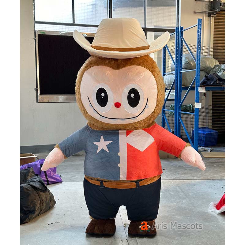 Adult Inflatable Cowboy Labubu Costume for Entertainments Funny ...